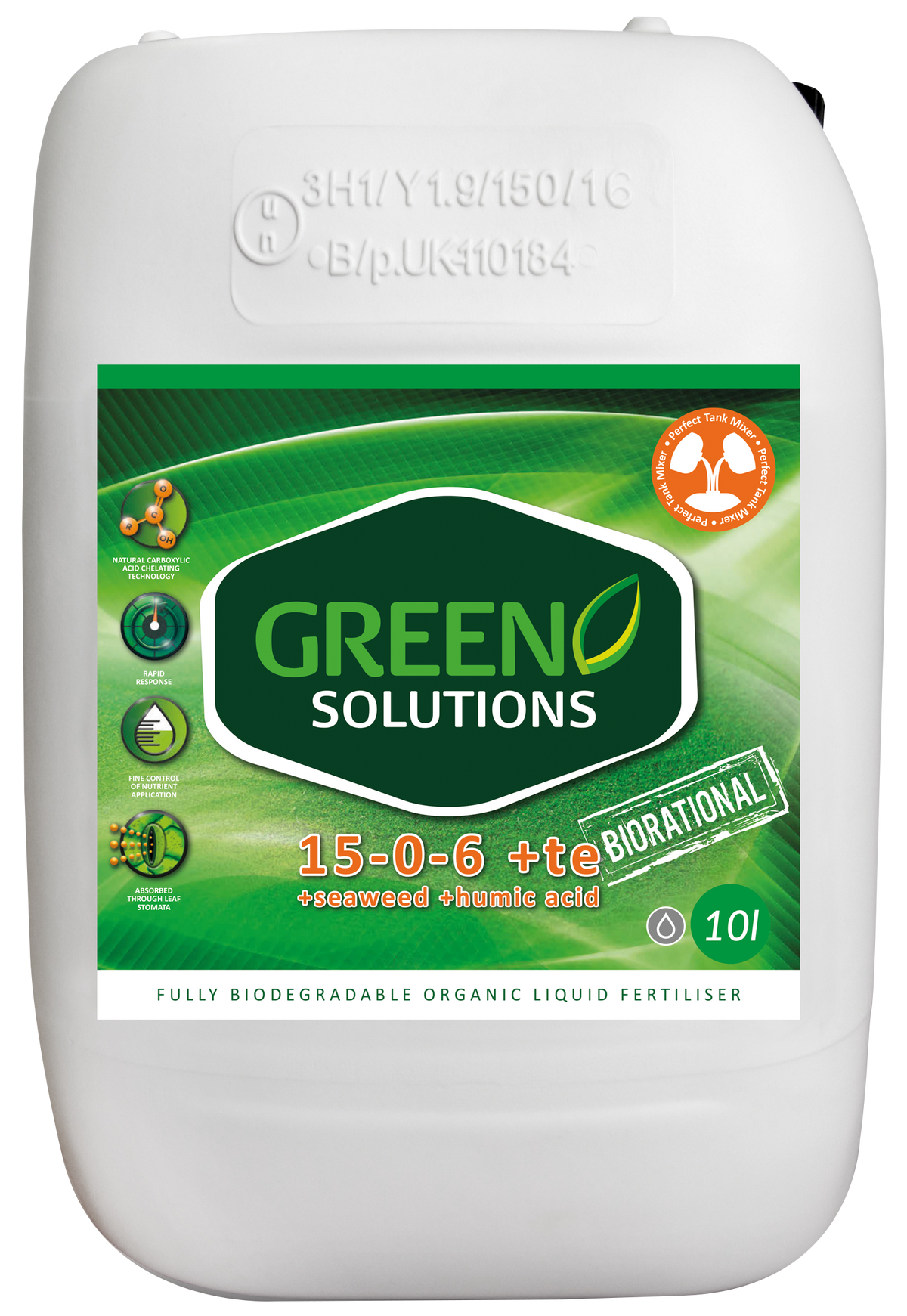 Green Solutions 15-0-6 Liquid Fertiliser with Seaweed | Pitchcare