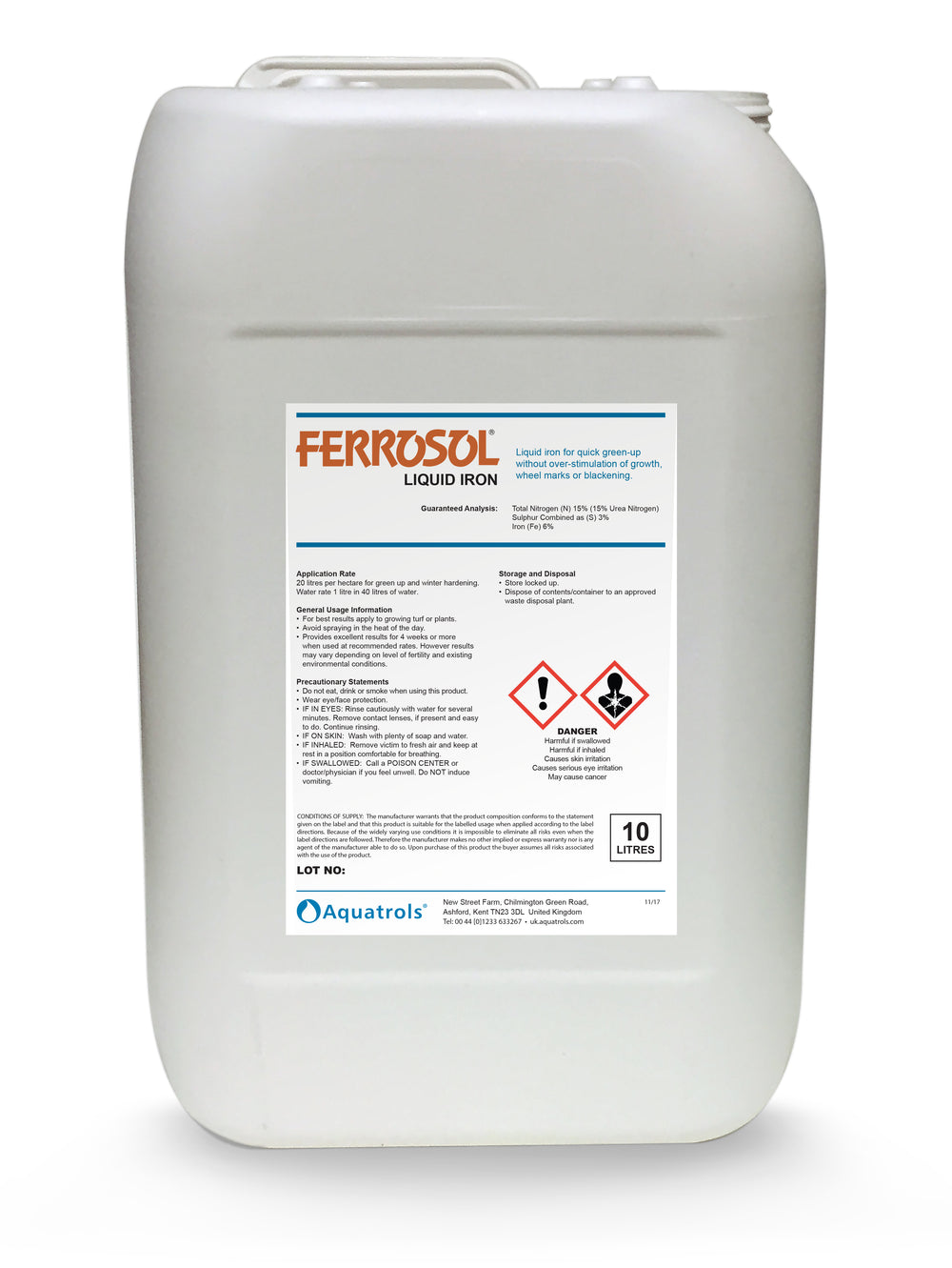 Ferrosol - Iron & Turf Hardener 10L | Pitchcare