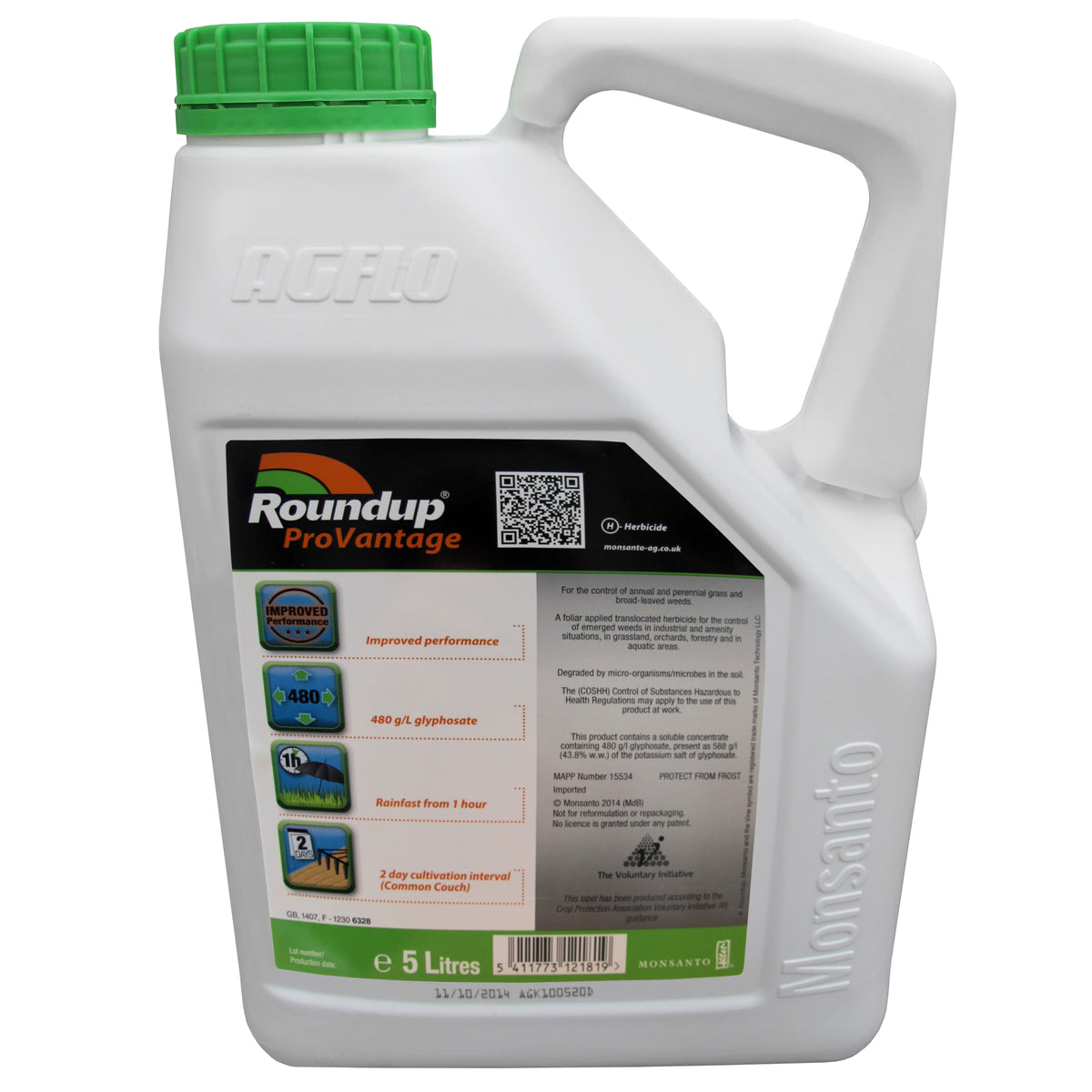 Roundup ProVantage 480 5L Glyphosate Weed Killer | Pitchcare